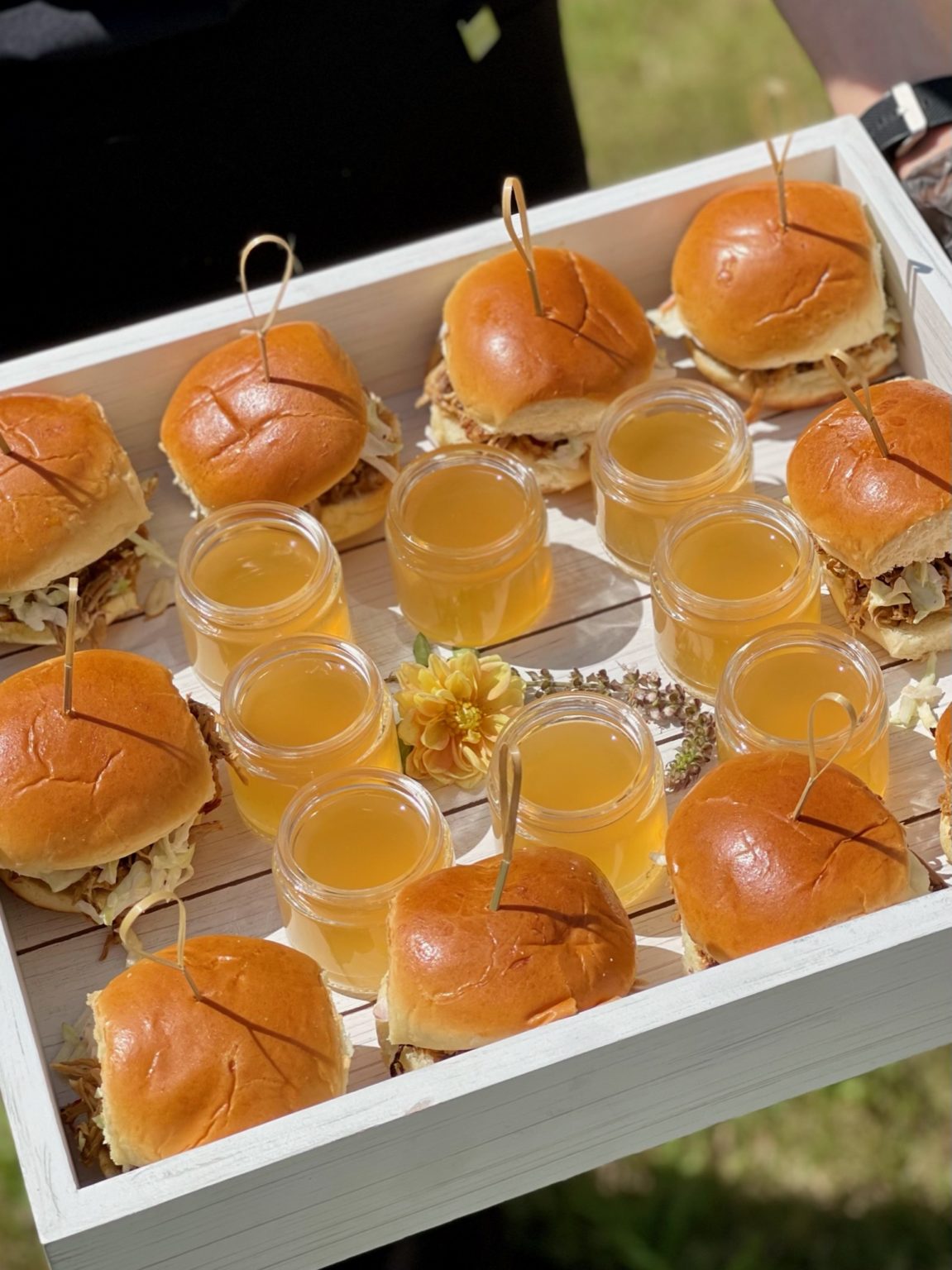 Pulled Pork Slider with a Mini Mason Jar of Firefly Lemonade - A Thyme ...